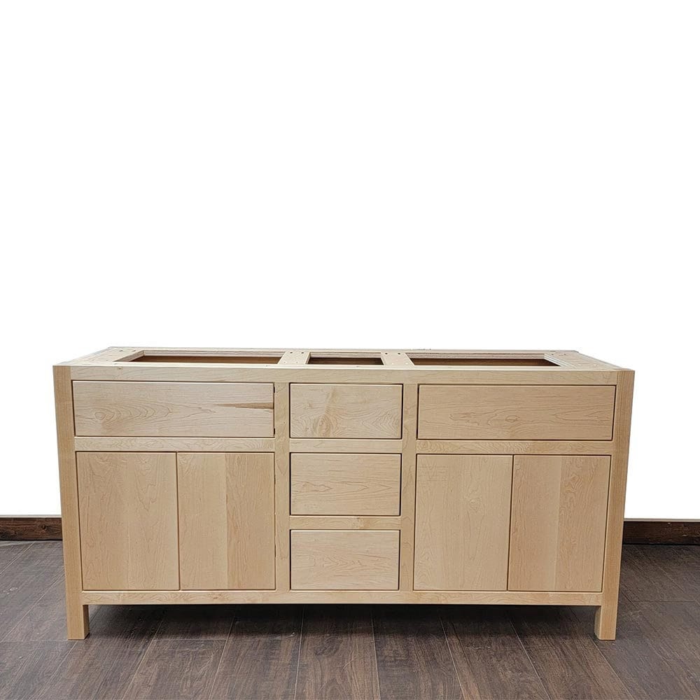 48" White Hard Maple Bathroom Vanity – Little Board Woodworking
